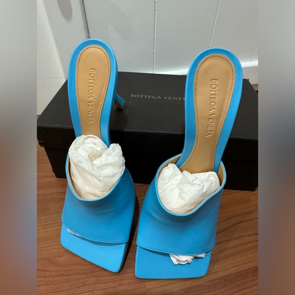 Bottega Veneta | Shoes | Bottega Veneta Stretch Square Toe Sky Blue ...